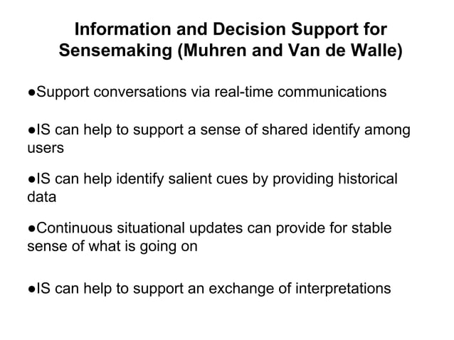 Ansell sensemaking lecture | PPT | Free Download