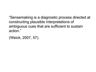 Ansell sensemaking lecture | PPT