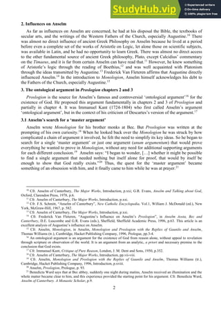 ANSELMS ONTOLOGICAL ARGUMENT | PDF
