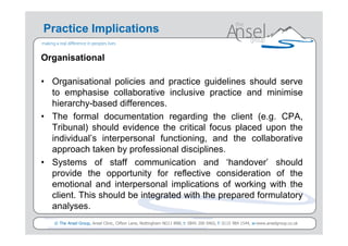 Social Therapy - Outcomes and Evaluation with Personality Disorder a ...