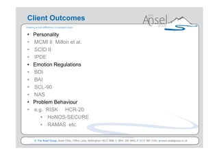 Social Therapy - Outcomes and Evaluation with Personality Disorder a ...