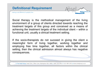 Social Therapy - Outcomes and Evaluation with Personality Disorder a ...