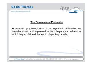 Social Therapy - Outcomes and Evaluation with Personality Disorder a ...