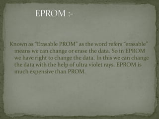 Presentation on computer memory | PPT