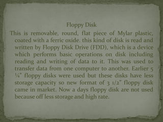 Presentation on computer memory | PPT