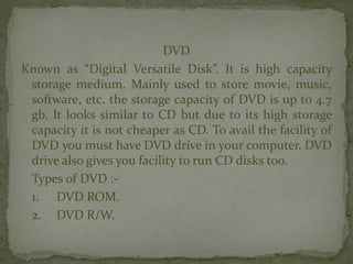 Presentation on computer memory | PPT