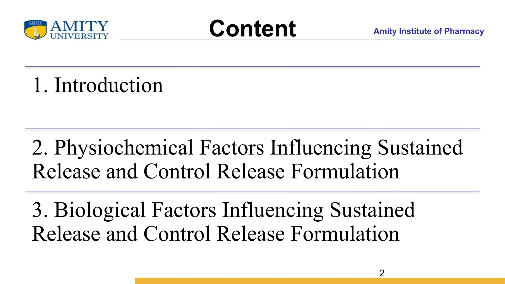 Physiochemical & Biological Factors Influencing Sustained Release and ...