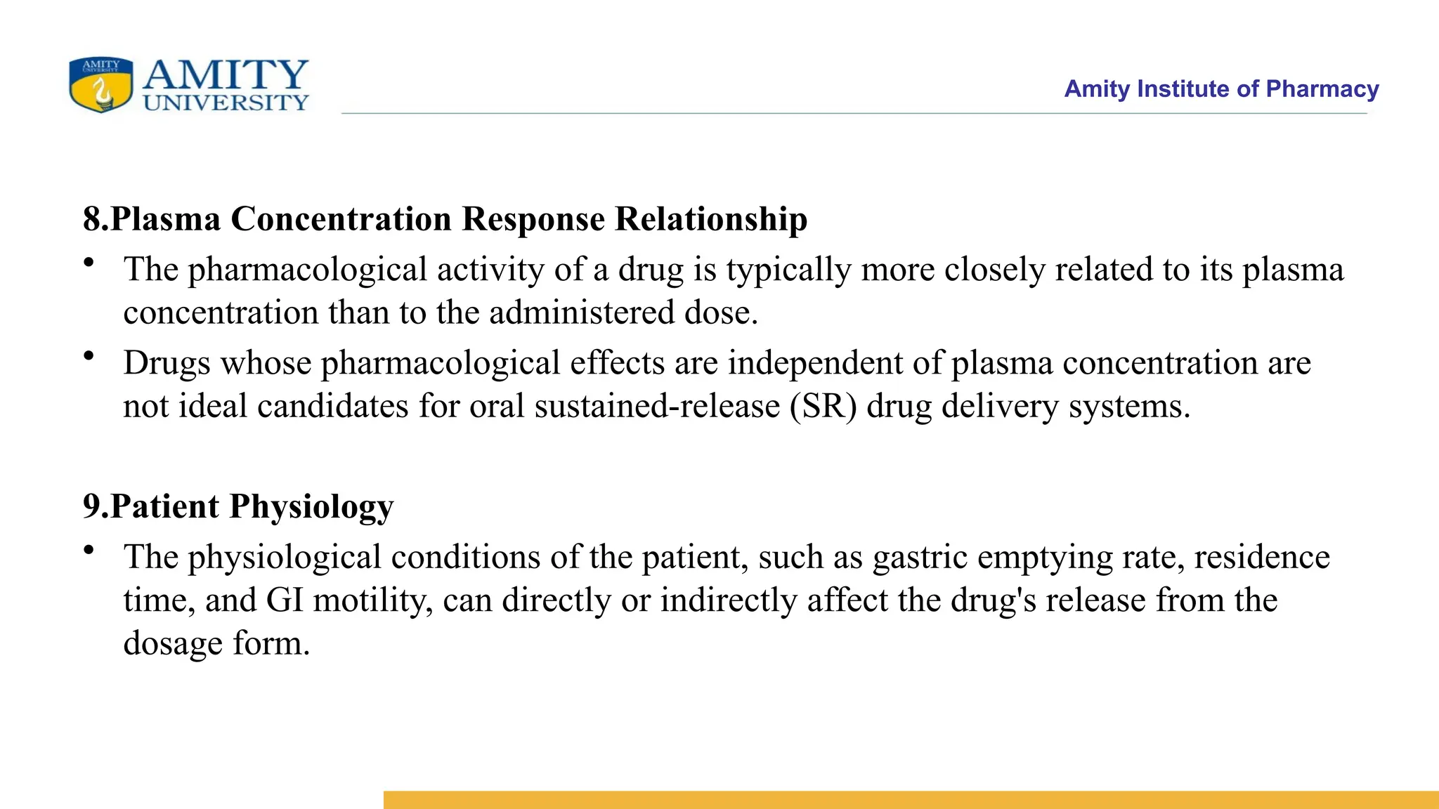 Physiochemical & Biological Factors Influencing Sustained Release and ...