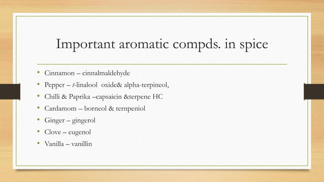Extraction of aromatic compounds from spices | PDF | Perfume and ...
