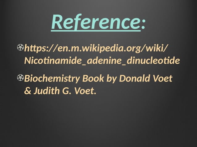 Role of NAD: A Crucial Cellular Coenzyme.pptx | Chemistry | Science