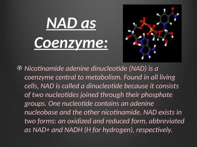 Role of NAD: A Crucial Cellular Coenzyme.pptx | Chemistry | Science