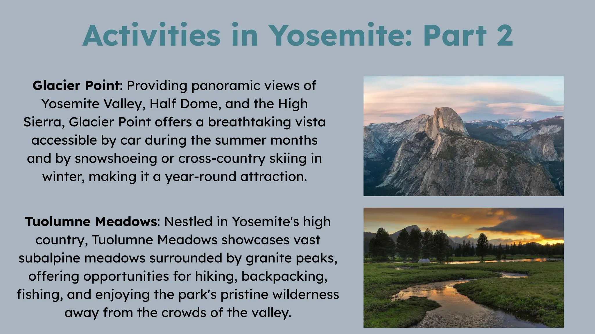 National Yosemite State Park Presentation.pdf | North America Travel ...
