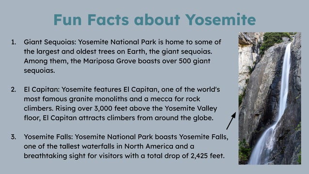 National Yosemite State Park Presentation.pdf | North America Travel ...
