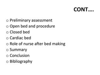 Bed making fundamental procedure by Anshu | PPTX