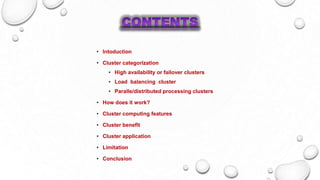 CLUSTER COMPUTING | PPT