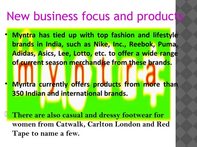 myntra ppt | PPT | Business | Business and Finance