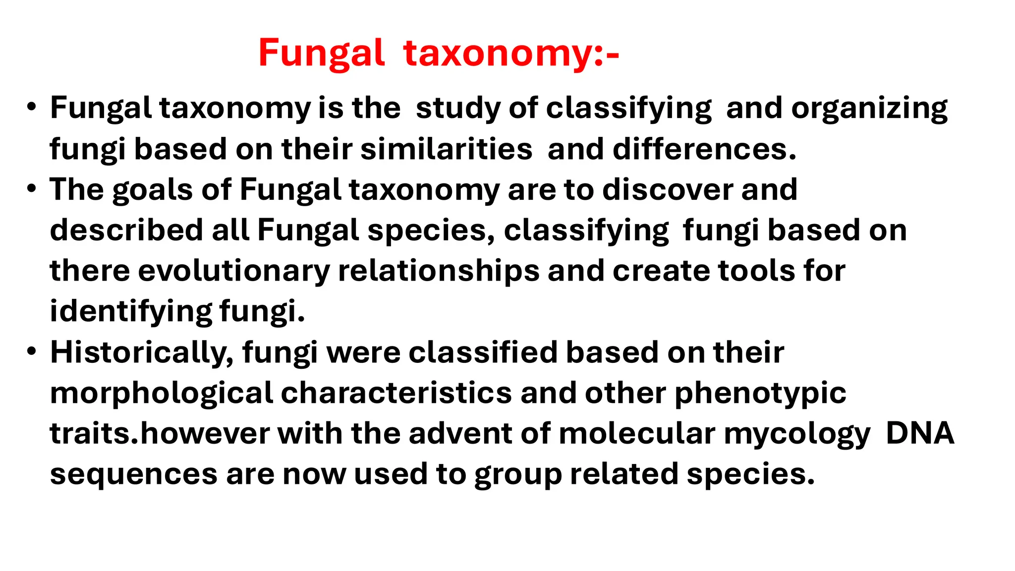 Fungal taxonomy present by university of Allahabad Uttar pradesh | PDF