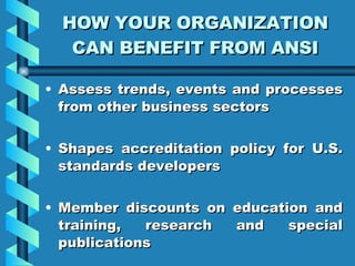 Ansi | PPT | Business | Business and Finance