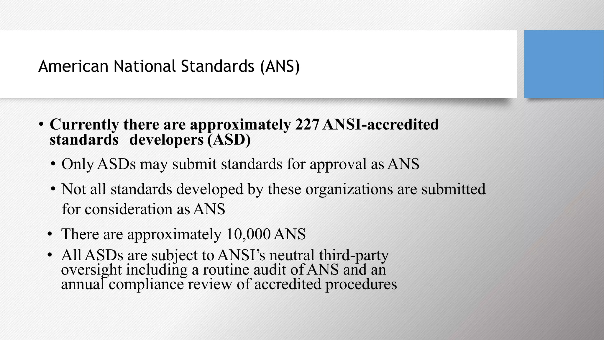 American National Standard Institute (ANSI) | PPTX