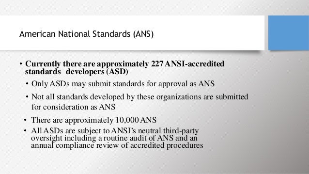 American National Standard Institute (ANSI)
