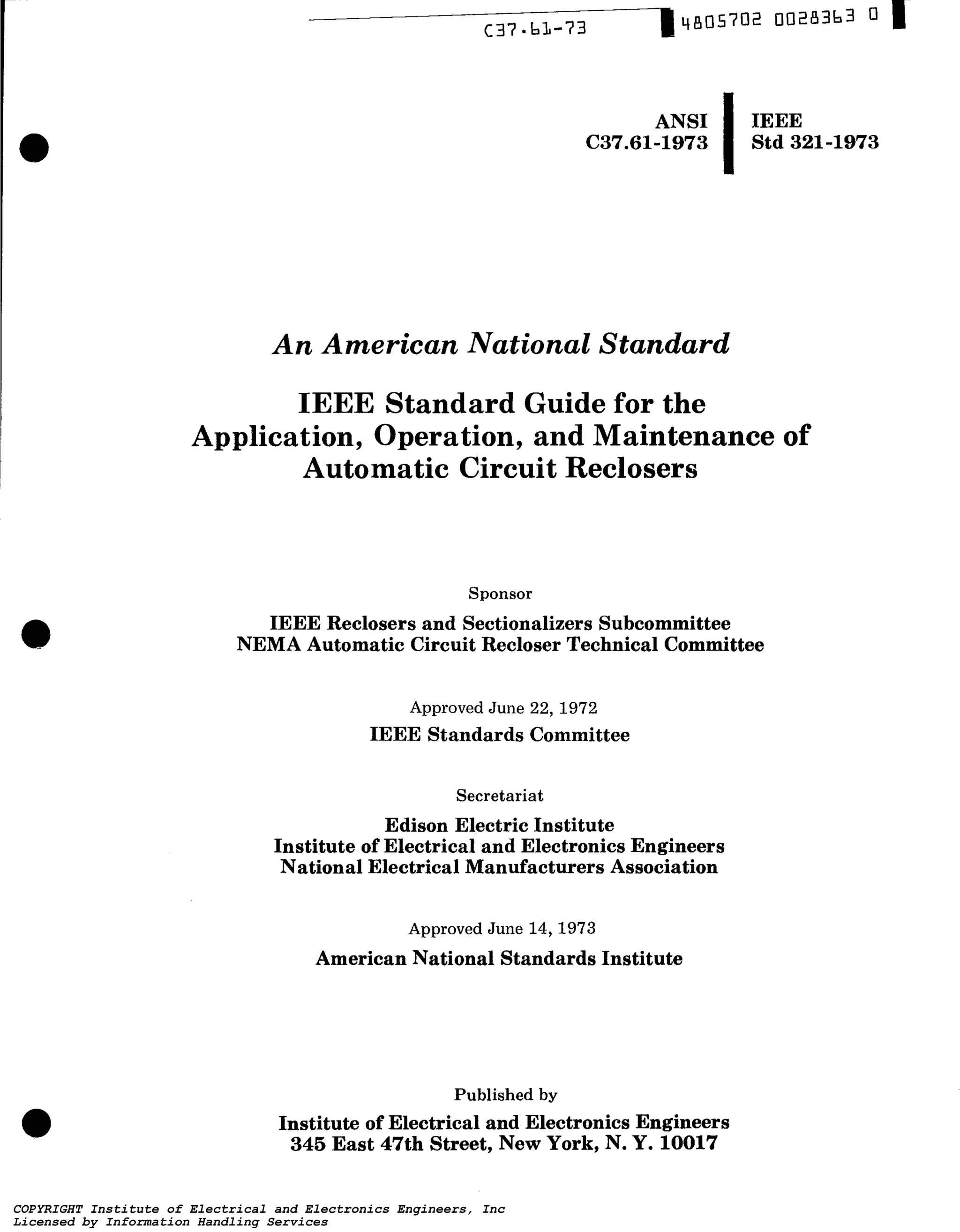 Ansi c37-61-1973-ieee-std-321-1973-pdf | PDF