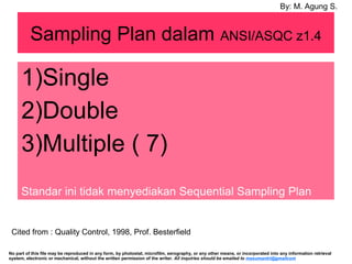 ANSI ASQC Application in Pharma Plant | PPT