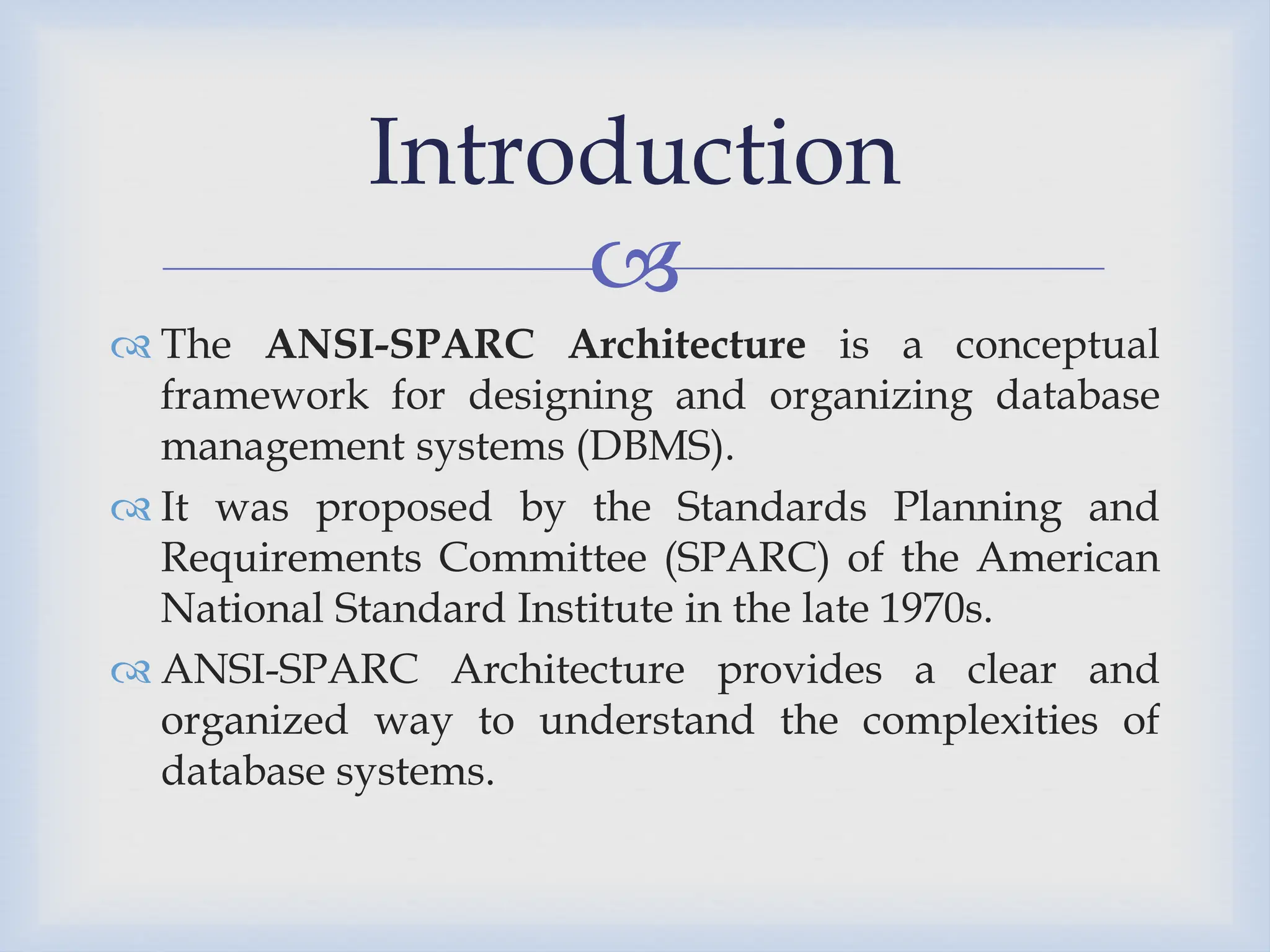 Ansi Sparc Architecture And Its Type Pptx Databases Computer