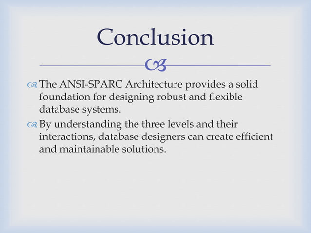 ANSI-SPARC Architecture and its type .pptx | Databases | Computer Software and Applications