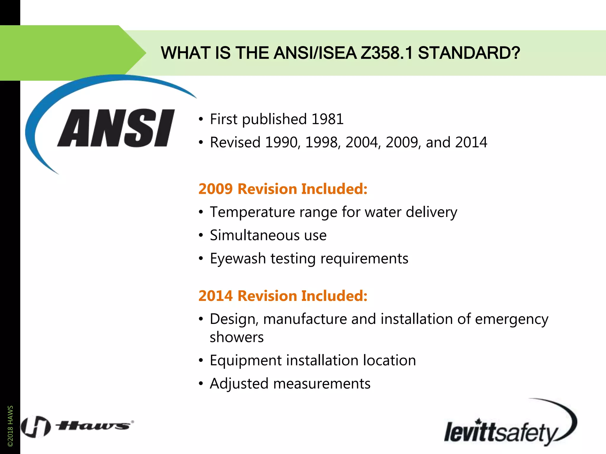 ansi-standardemergency-eyewash-and-showerwebinar-final | PPTX