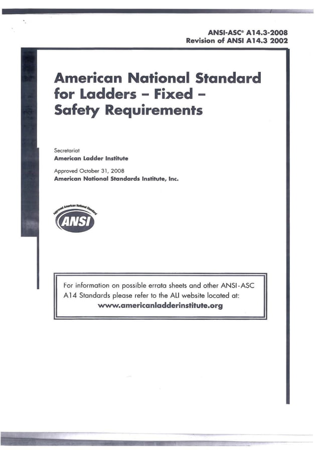 ANSI_A14_3_2008_(R2018) Standard_for_Ladders.pdf | Woodworking | Arts ...