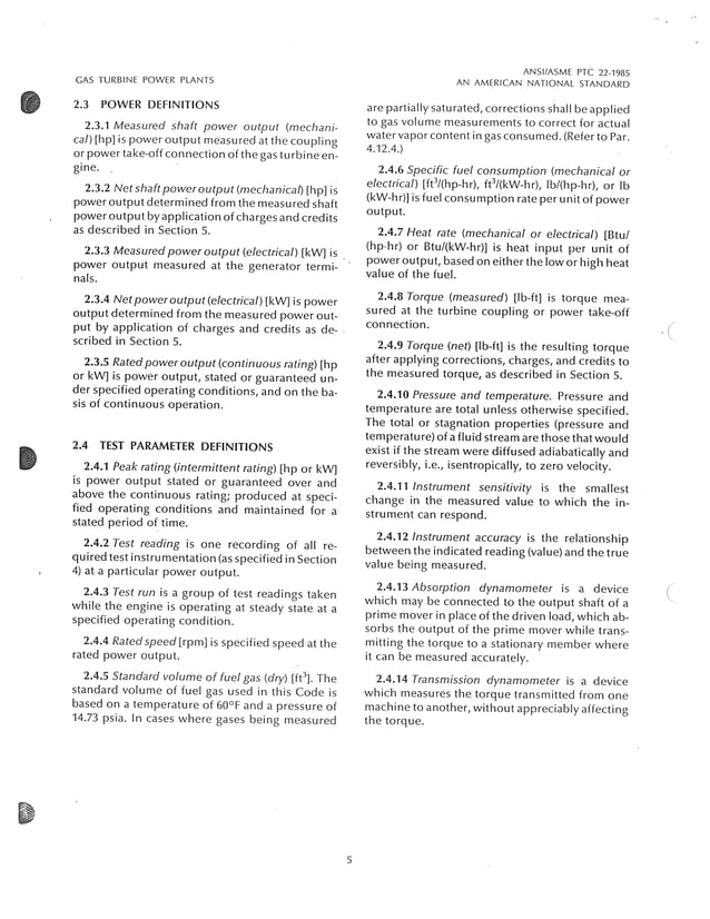 ANSI ASME PTC 22-1985 Gas Turbune Power Plants.pdf