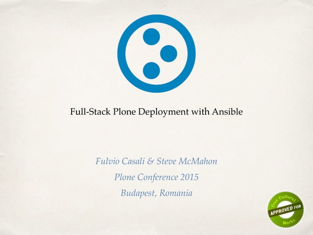 Full-Stack Plone Deployment with Ansible | PDF