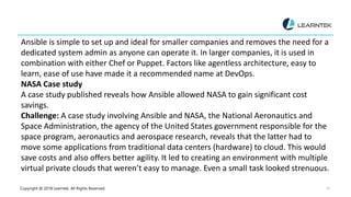 Ansible: Simple yet powerful IT automation tool | PPTX