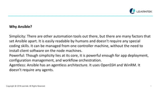 Ansible: Simple yet powerful IT automation tool | PPTX