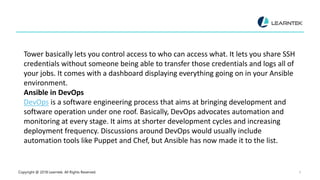 Ansible: Simple yet powerful IT automation tool | PPTX