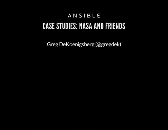 Ansible Case Studies | PPT