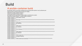 Ansible container | PPT