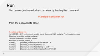 Ansible container | PPT