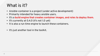 Ansible container | PPT