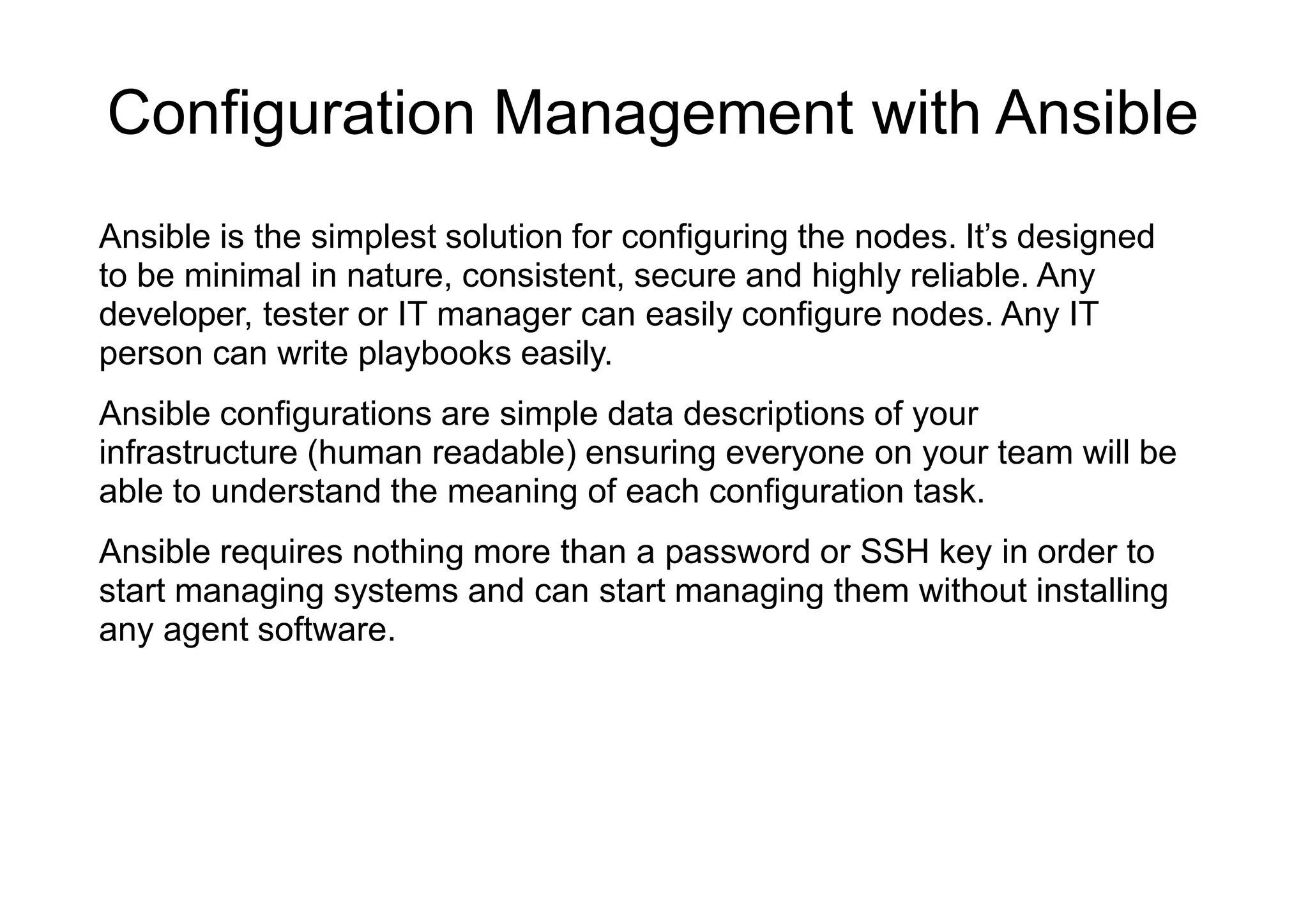 Ansible As Configuration Management Tool For Devops Ppt Free Download