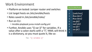 Ansible with-junos | PPTX | Operating Systems | Computer Software and Applications