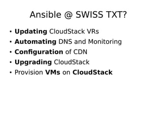 Ansible and CloudStack | PPT