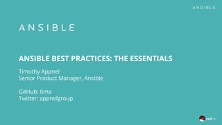 Ansible best practices | PPT