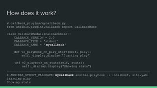 Ansible Callback Plugins | PPT