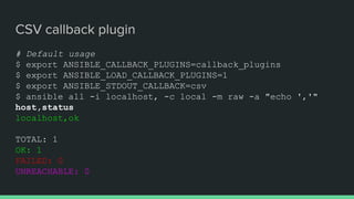 Ansible Callback Plugins | PPT