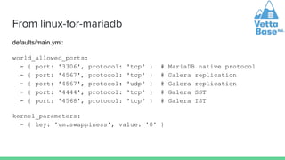Automate MariaDB Galera clusters deployments with Ansible | PPT
