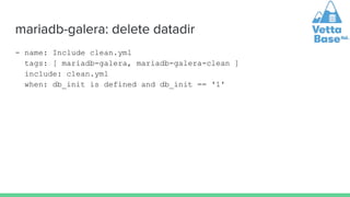 Automate MariaDB Galera clusters deployments with Ansible | PPT