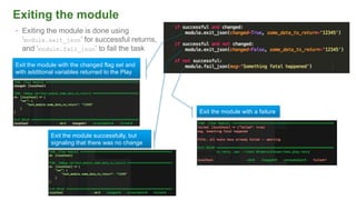 Ansible module development 101 | PPTX