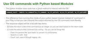 Ansible module development 101 | PPTX