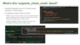 Ansible module development 101 | PPTX
